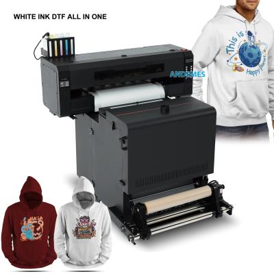 China CMYKW Ink Color 220V/110V Web Application 24 Inch All in One Inkjet Printer for DTF for sale