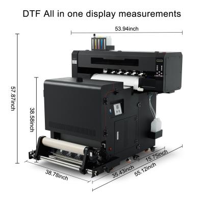 China 60 cm Dual i3200 und XP600 DTF-Drucker für Farbgroßformatdruck auf Petfilm zu verkaufen