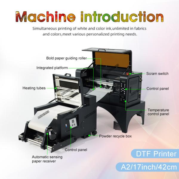 Quality 2 Dual Head Dtf Printer T-Shirt Printing Made Easy With A2 XP600 White Ink Circulation for sale