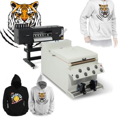 China Multicolor DTF Printing Machine 24inch with Dual I3200 Heads and Powder Shaking Machines for sale