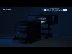 Black A1 60cm Dual Head I3200 DTF Printer With Hoson Motherboard And Textile Ink Printing
