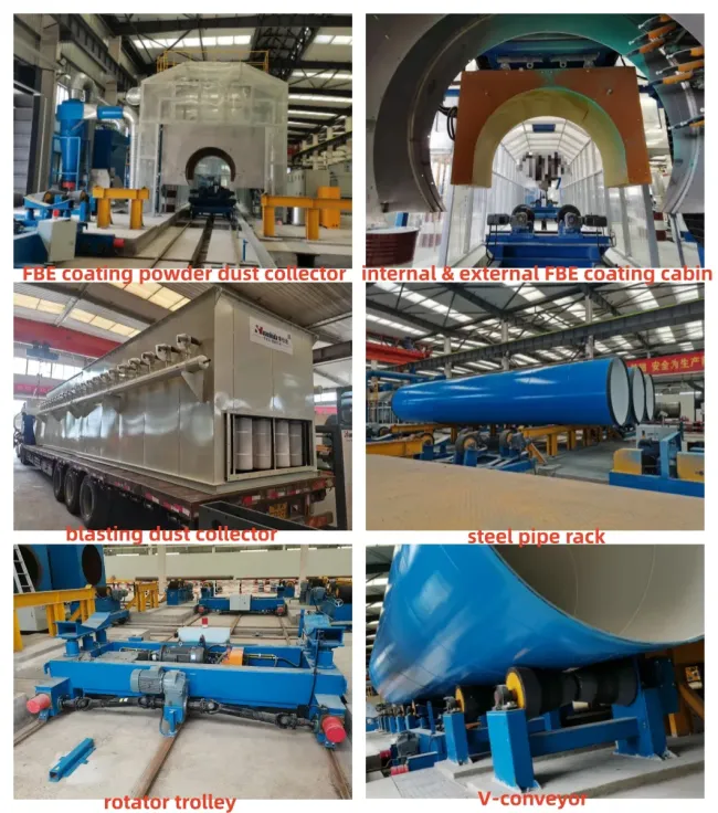 Fbe Coating Machinery Steel Pipe Internal External 3lpe 3PE Pipeline Line