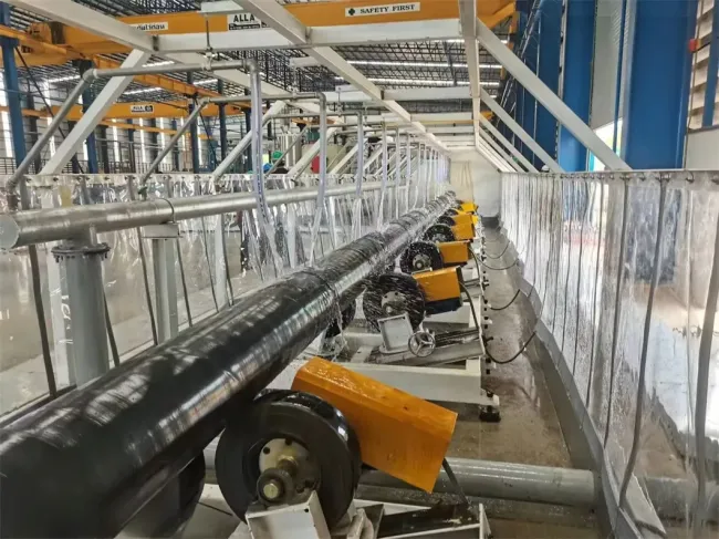 Steel Pipe Internal Fbe External 3lpe Anti-Corrosion Coating Manufacturer with Shot Blasting Machine