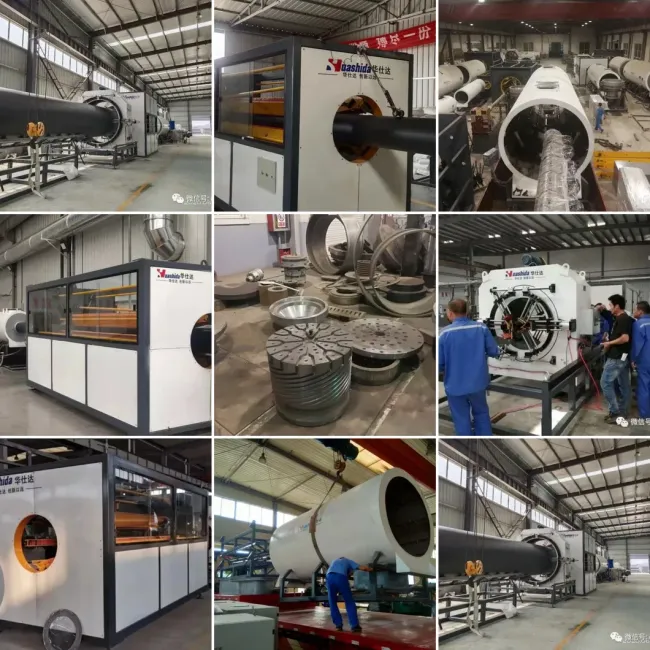 HDPE Insulated Pipe Outer Sheath Production Line Fully Automatic Vacuum Calibration Large Diameter Pipe Extrusion System