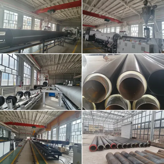 HDPE Insulated Pipe Outer Sheath Production Line Fully Automatic Vacuum Calibration Large Diameter Pipe Extrusion System