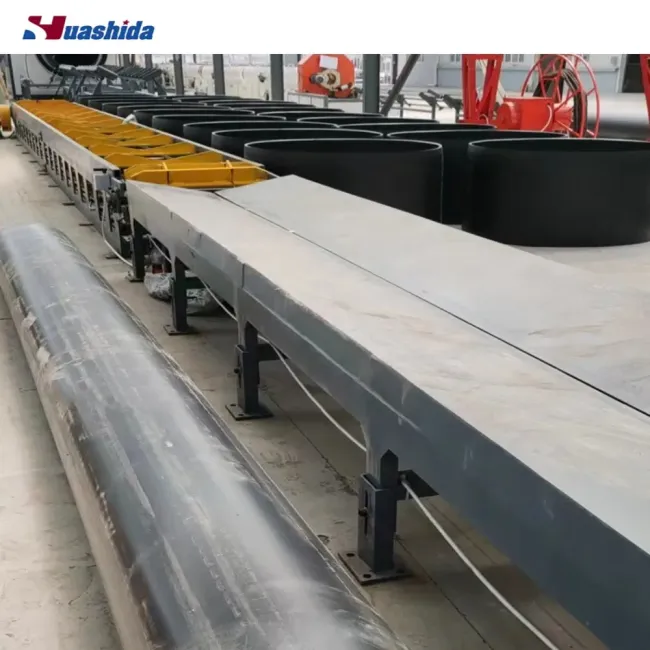 Automated Steel Tube Drag Chain Conveyor for Pre-Insulated Pipe Assembly with PE Pipes