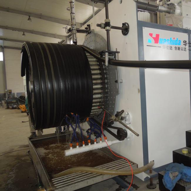 HDPE Plastic Hollow Wall Spiral Pipe Extrusion Line