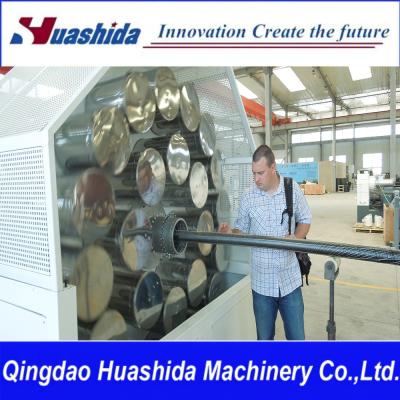 China Smart Controlled Pert PU Foam Pipe Extrusion Line voor lange levensduur thermische isolatie buizen for sale