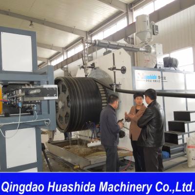 China HDPE holle spiraalbuis-extrusie-machine voor gestructureerde wandbuizen Te koop