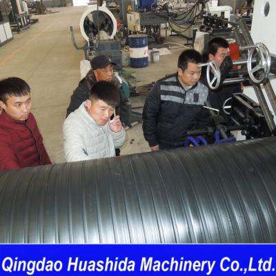 China HDPE spiraal gegolfde pijpmachines 200-3000mm diameter Te koop
