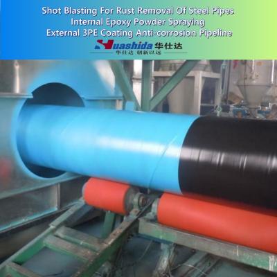 Cina Sparizione a colpo per la rimozione della ruggine di tubi in acciaio Spruzzo interno di polvere epossidica e rivestimento esterno 3PE in vendita