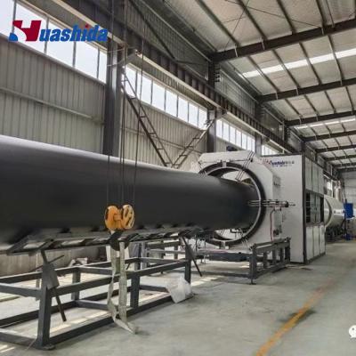 China Industrial HDPE Jacket Pipe Making Machine with High Output Vacuum Calibration and Dust-Free Planetary Cutting for sale