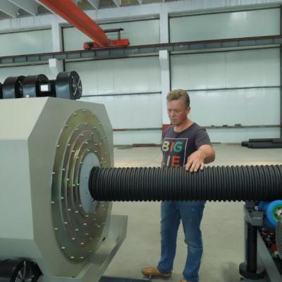 China Hdpe Double Wall Corrugated Drainage Pipe Making Extruder Machine for sale