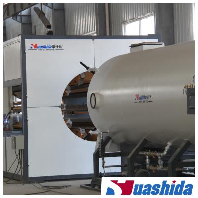 China Vacuum Calibrating HDPE Insulation Pipe Production Line with Single-Screw Extruder and Planetary Cutter for sale