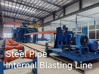 China Automated Steel Pipe Shot-Blasting System with Sa 2.5 - Sa3 Standard and Integrated Dust Collection for sale