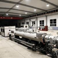China HDPE Solid Wall Pressure Pipe Extrusion Line for Water/Gas Supply for sale