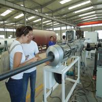 China Smart Controlled PERT PU Foam Pipe Extrusion Line with One-Step Continuous Foaming Process for sale