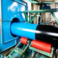 China Fully Automatic 3PE Pipe Coating Line PLC Control Steel Pipe Anticorrosion Machine for sale