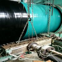 China Fully Automatic 3PE Pipe Coating Line PLC Control Steel Pipe Anticorrosion Machine for sale
