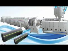 20-Year HDPE Solid Pressure Pipe Extruder Production Line For Water Gas Oil Supply