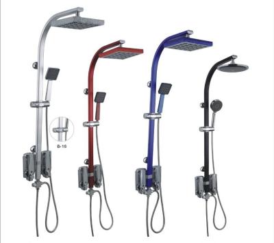 China Adjustable Bathroom Shower Set Aluminum Crystal Square Top Shower for sale