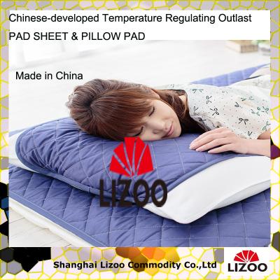 China Chinese developed Temperature Regulating cooling  PCM  bed pad and pillow pad for sale