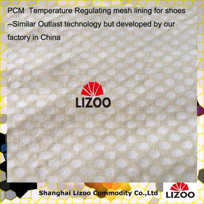 China Temperature Regulating phase change material mesh lining for shoes Made In China for sale