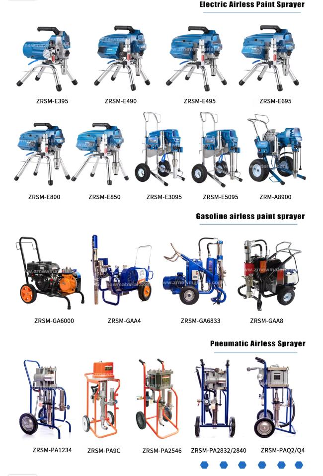 Sprayer in professional use on construction site