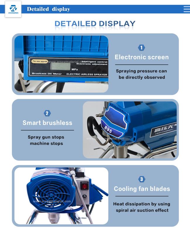 Airless sprayer application on large surface