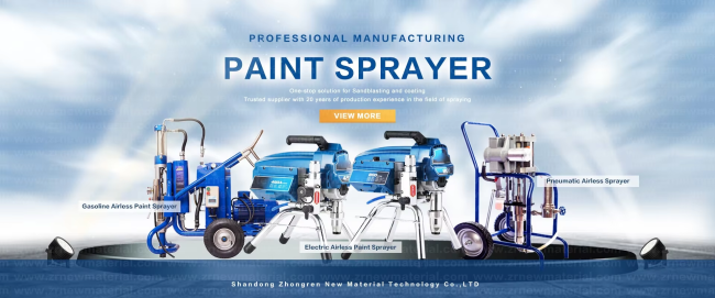 Zhongren airless paint sprayer in operation