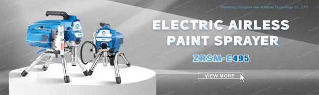 Zhongren 495 Wall Paint Airless Paint Sprayer in operation