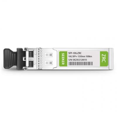China Cisco SFP-10G-ZRC Compatible 10GBASE-ZR SFP+ 1550nm 100km DOM Duplex LC SMF Optical Transceiver Module for sale