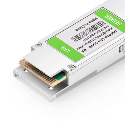 China Alcatel-Lucent QSFP56-LR4-200G Compatible 200GBASE-LR4 QSFP56 1310nm 10km DOM Duplex LC SMF Optical Transceiver Module for sale