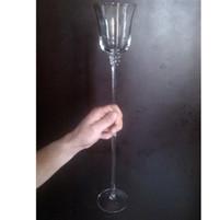 China 50cm Heigh Glass Candle Holder Mouth Blowing Glass Candle Holder Customer Shapes and Logos Welcom for sale