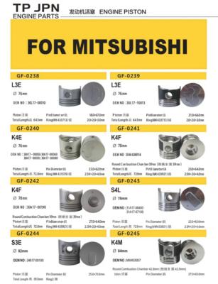 China EXCAVATOR ENGINE PISTON FOR MITSUBISHI for sale