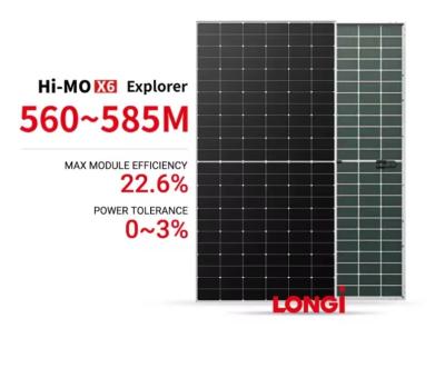China Longi Hi-Mo 6 Explorer LR5-72HTD Dual Glass Solar Power Modules 4.0mm2 Cable 560-585W for sale