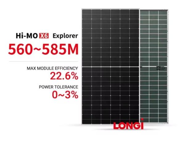 Quality Longi Hi-Mo 6 Explorer LR5-72HTD Dual Glass Solar Power Modules 4.0mm2 Cable 560 for sale