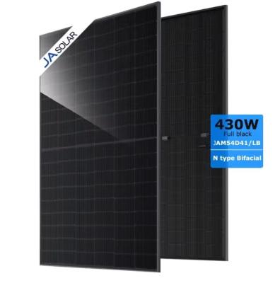 Китай JA Солнечная панель JAM54D41 430W-455W PV Полуэлементный полный черный модуль для солнечной энергетики продается