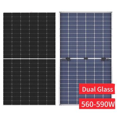 Cina Pannello solare Longi Hi-MO X6 Bifaciale pannello fotovoltaico a doppio vetro 580W Celle di silicio monocristallino in vendita