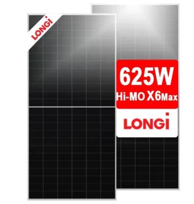 China Solar Power System Longi Solar Panel Hi-MO X6 Max LR7-72HTDR 600W 605W 610W 615W 620W 625W for sale