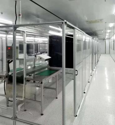 China Softwall Class 10000 Down Flow Cleanroom Booth With LED Light for sale