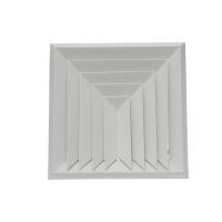 China 1 2 3 Way RAL Color Beveled Edge Square Ceiling Diffuser With Removable Core for sale