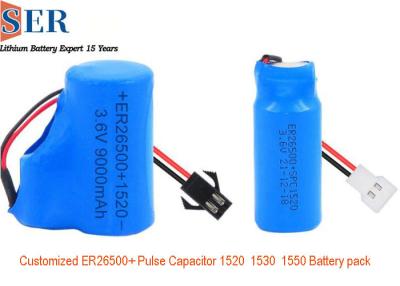 China 3.6v Lithium Battery Pack ER26500 With 1550 Pulse Capacitor ER26500+HPC1550 For Internet Thing for sale