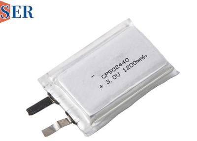 China CP502440 LiMNO2 Ultra Thin Battery With Lithium Manganese Dioxide Material for sale
