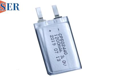 China CP502440 LiMNO2 Ultra Thin Battery With Lithium Manganese Dioxide Material for sale
