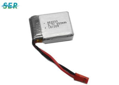China Lipo RC Drone Battery 3.7V 650mAh 25C High Discharge Rate 953033 Rechargeable for sale
