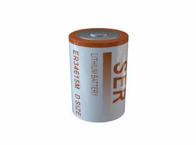 China 14500mAh LiSOCL2 Battery Spiral High Drain Lithium Thionyl Chloride ER34615M for sale