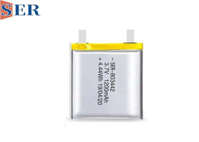 Китай OEM 3.7V 7.4V 11,1 клетка 803442 батареи 1200mAh Lipo полимера иона Li вольта продается