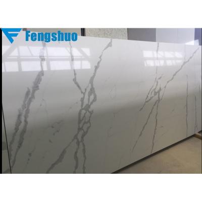 China Fengshuo white quartz countertop beautiful calacatta quartz stone for sale