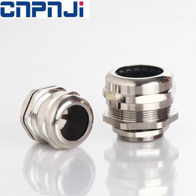 China CHINA Conical liquid tight nickel plated brass metric and pg thread metal cable gland for sale